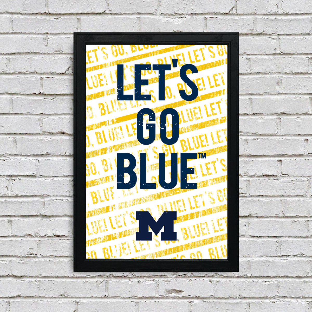 Limited Edition Let's Go Blue Michigan Poster Art Print - 13x19 ...