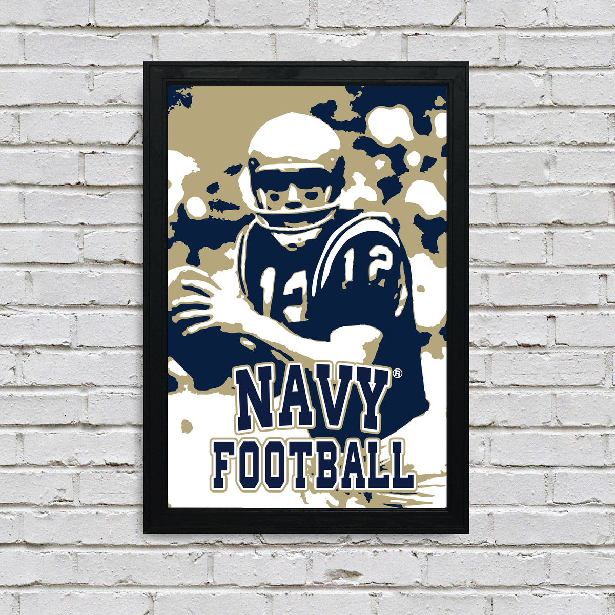 Limited Edition Navy Midshipmen Football Poster Art Print - 13x19 ...