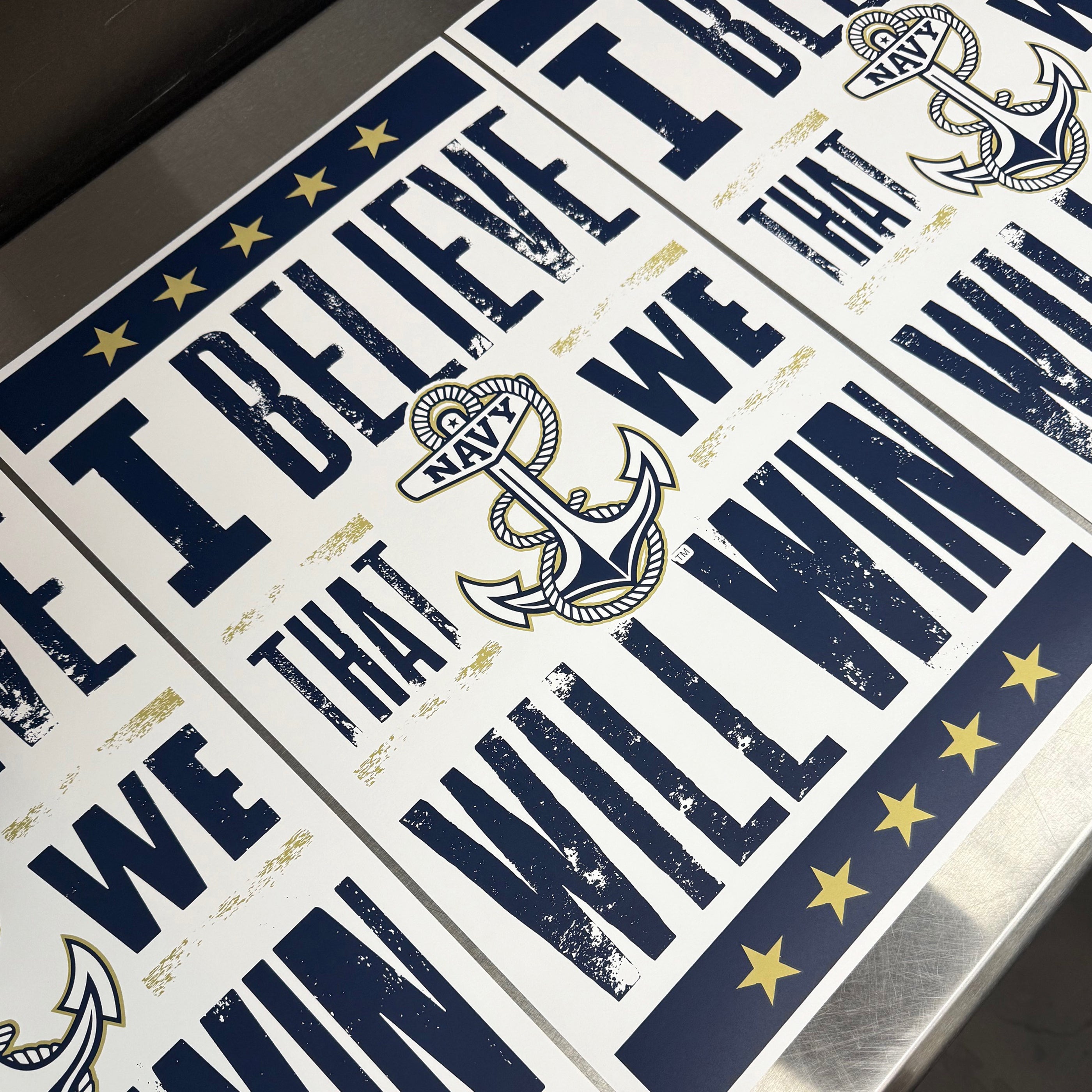Limited Edition Navy Midshipmen I Believe We Will Win Poster - 13x19 ...