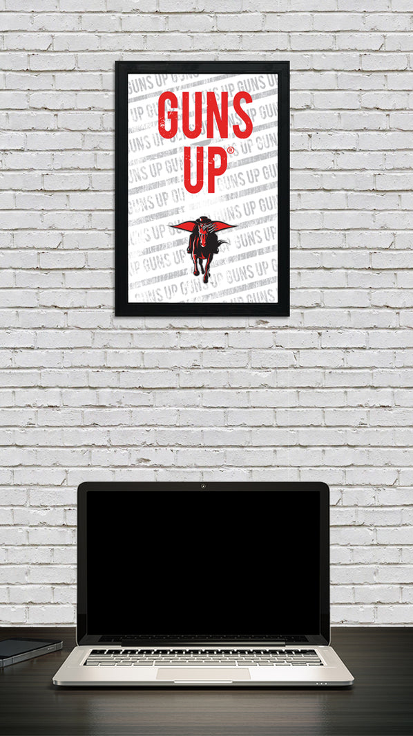Texas Tech Red Raiders Guns Up Poster Art Print - 13x19" — Shafer Print ...