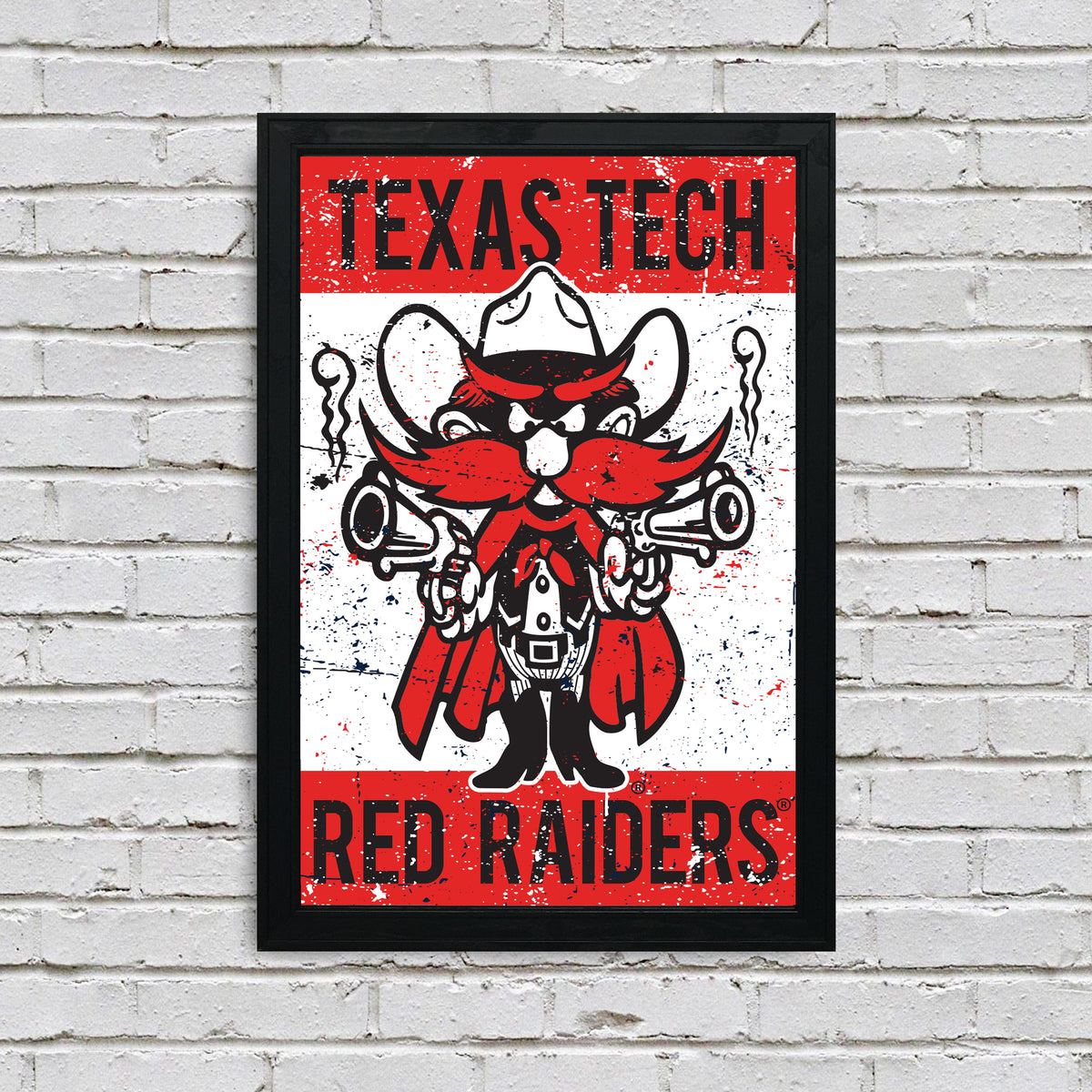 Texas Tech Raider Red Mascot Poster Art Print - 13x19" — Shafer Print Shop